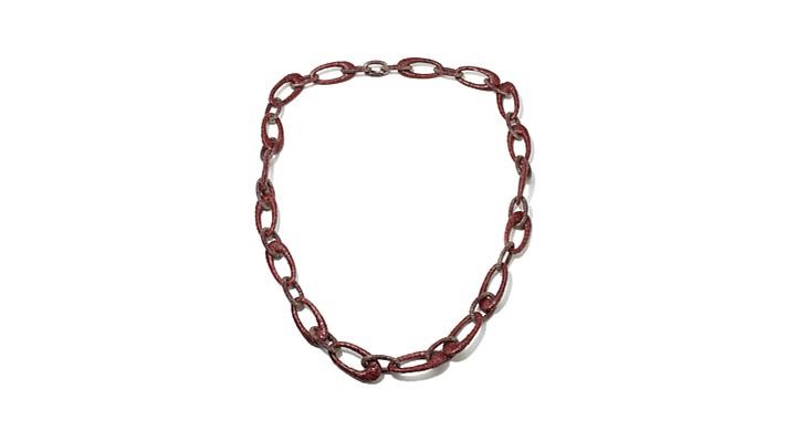 KMO Paris Snakeskin and Textured Tapered Oval Necklace - YouTube