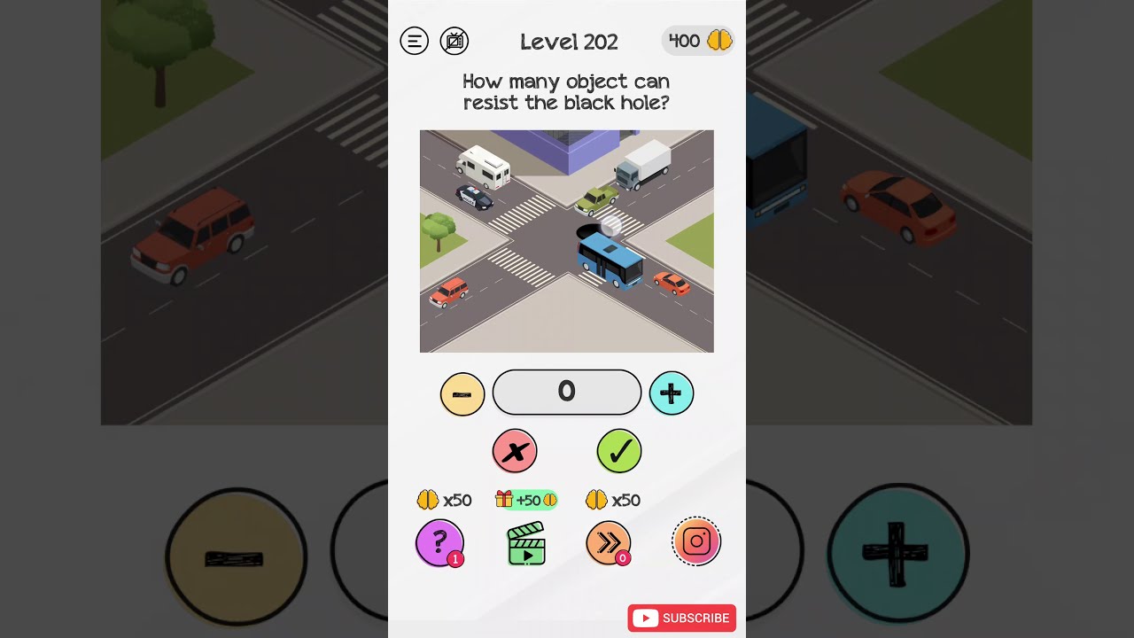 Braindom Level 202 How many object can resist the black holeWalkthrough ...