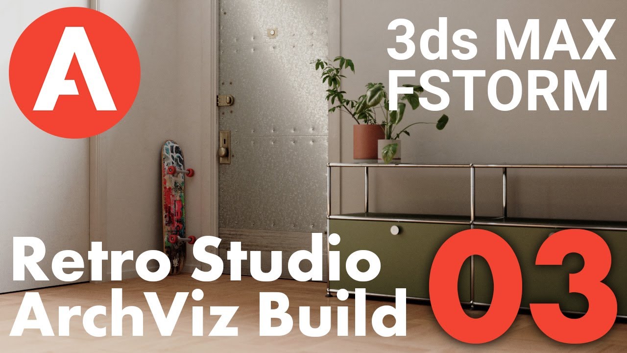 Retro Studio Part 03 - 3ds Max Interior Rendering - YouTube