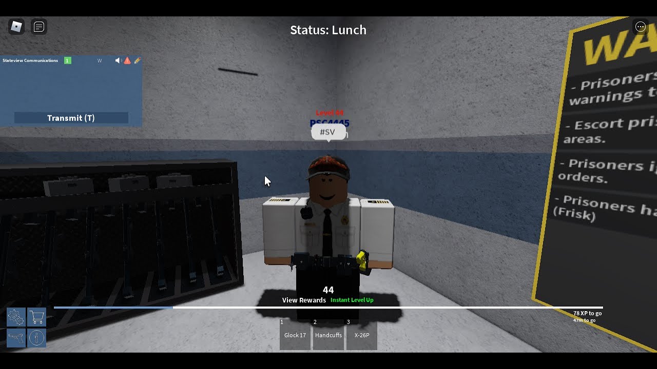Stateview Prison shift - Life as a Warden at Stateview Part 2 (Roblox ...