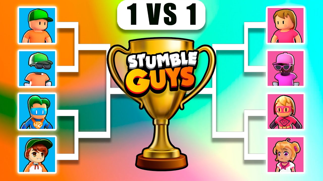 Mr. Stumble vs Ms. Stumble Skins Tournament in Stumble Guys - YouTube