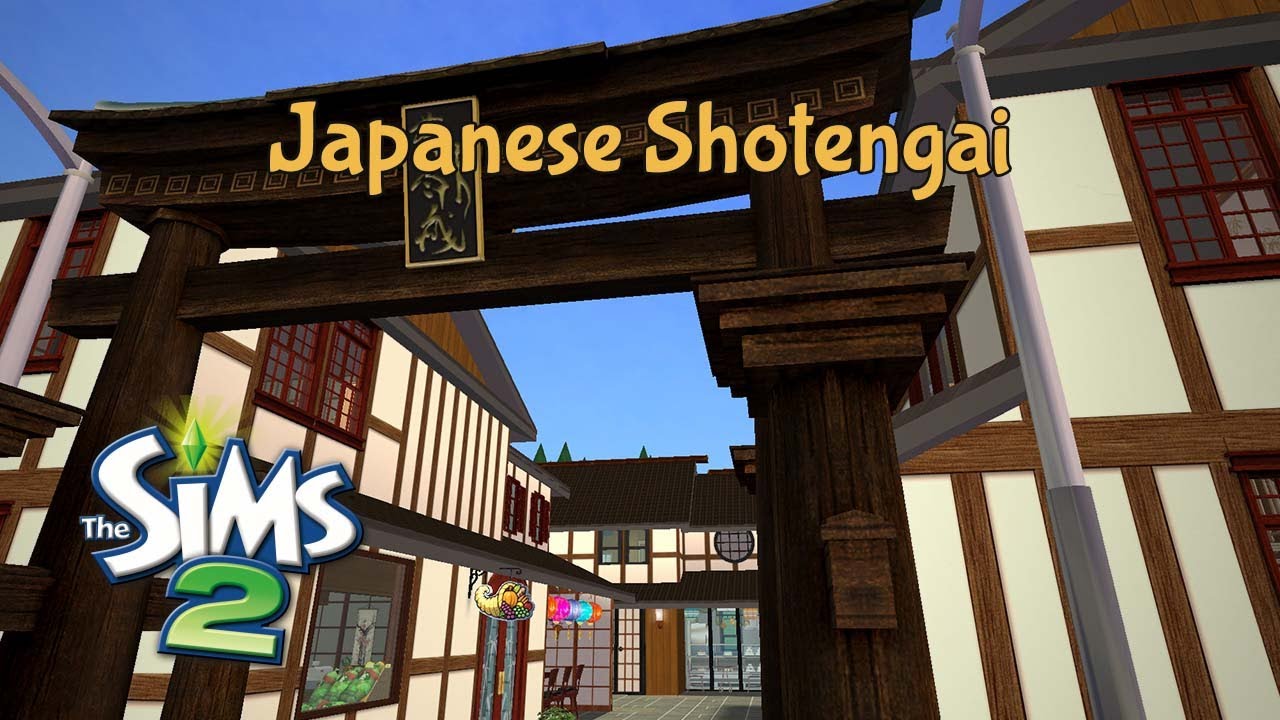 Japanese Shotengai: The Sims 2 Speed Build - YouTube