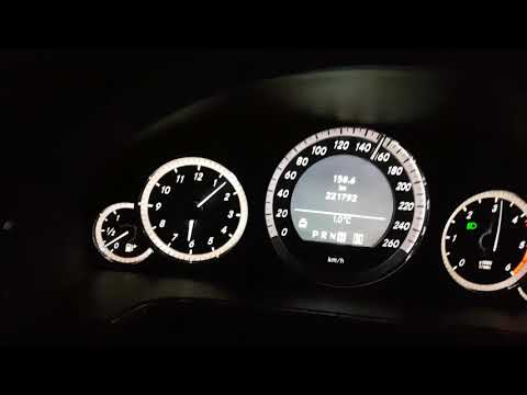 Driving Mercedes E 200 at night