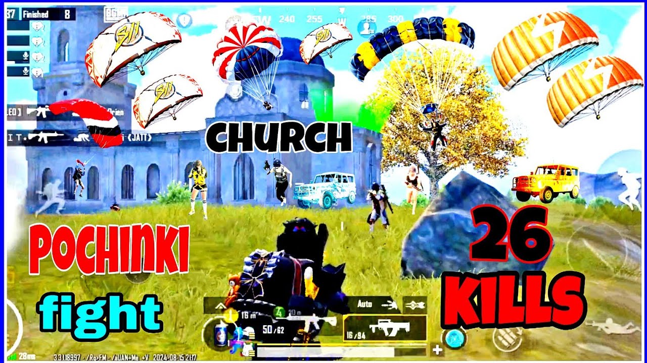 Pochinki Most intense fight • (26 kills) • BGMI GAMEPLAY - YouTube