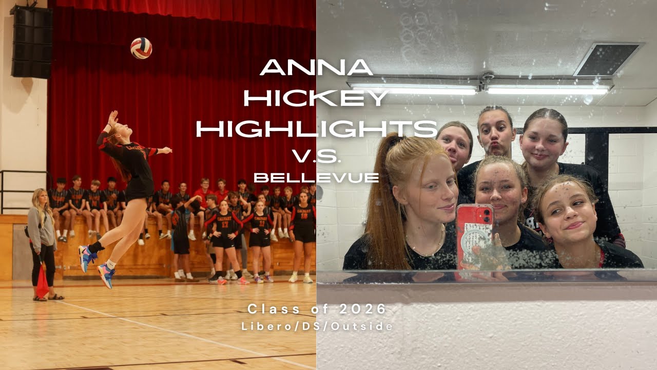 Anna Hickey volleyball highlights v.s. Bellevue - YouTube