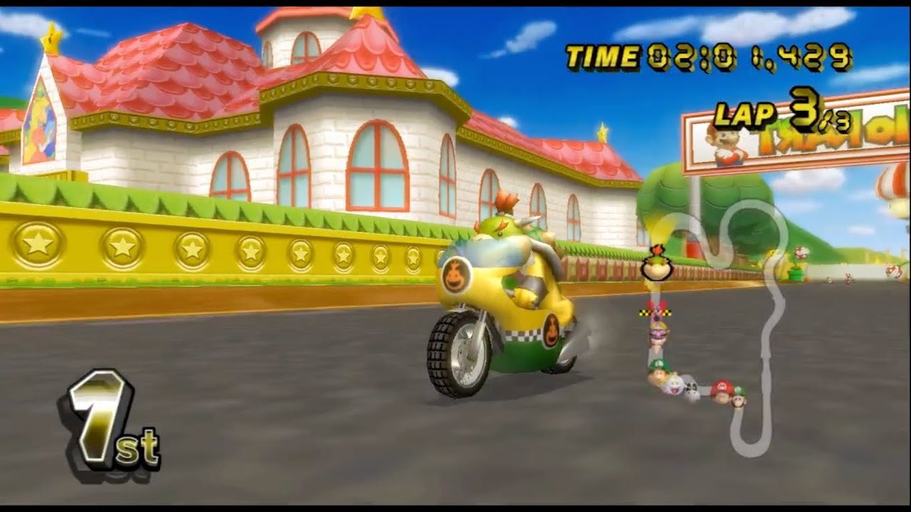 Mario Kart Wii - Bowser Jr. - Mirror Leaf Cup - Mach Bike マリオカートWii ...