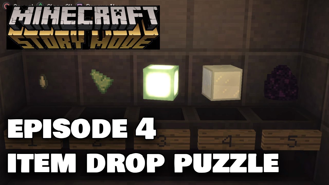 Item Drop Puzzle Solution - Minecraft: Story Mode 1 (Episode 4.4) - YouTube