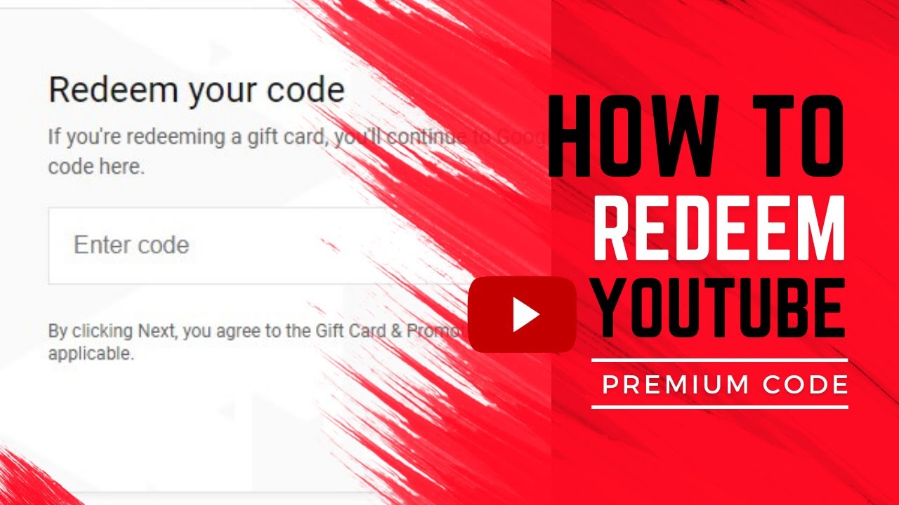 How to Redeem YouTube Premium Code | YouTube Premium Code Redeem ...