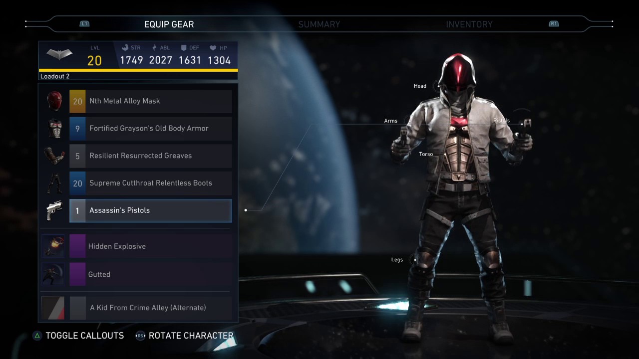 Injustice 2 Batman Arkham Knight Red Hood DLC Inspired Red Hood Gear ...