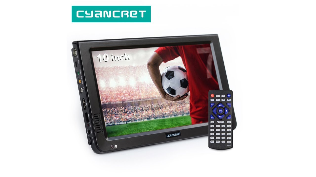 LEADSTAR 10 inch HD Portable TV DVB T2 - YouTube