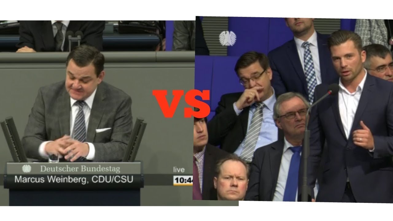 Kontrovers im Bundestag zwischen Marcus Weinberg (CDU/CSU) und Jan Ralf ...
