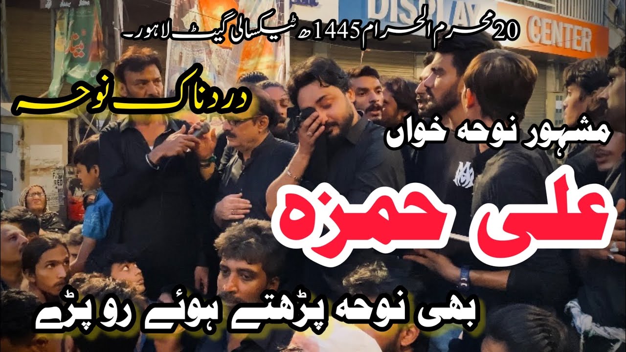 Famous Noha Khuwan Ali Hamza | 20 Muharram 1445 | Bhati Gate Lahore ...