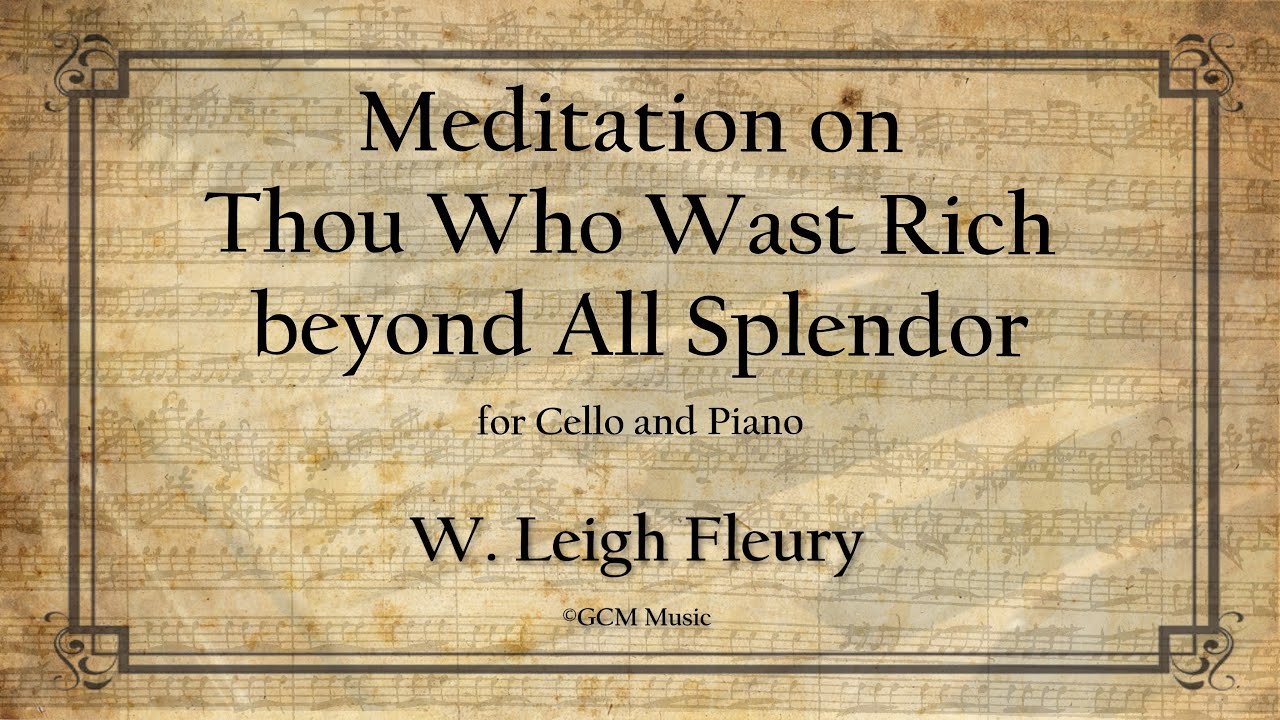 Inspiring Christmas Music for Cello and Piano: Thou Who Wast Rich ...