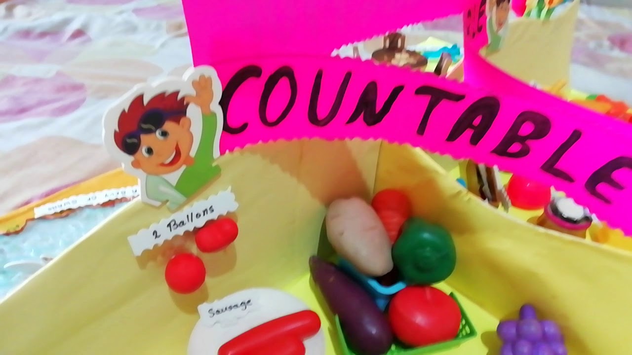 Countable & uncountable school project model - YouTube