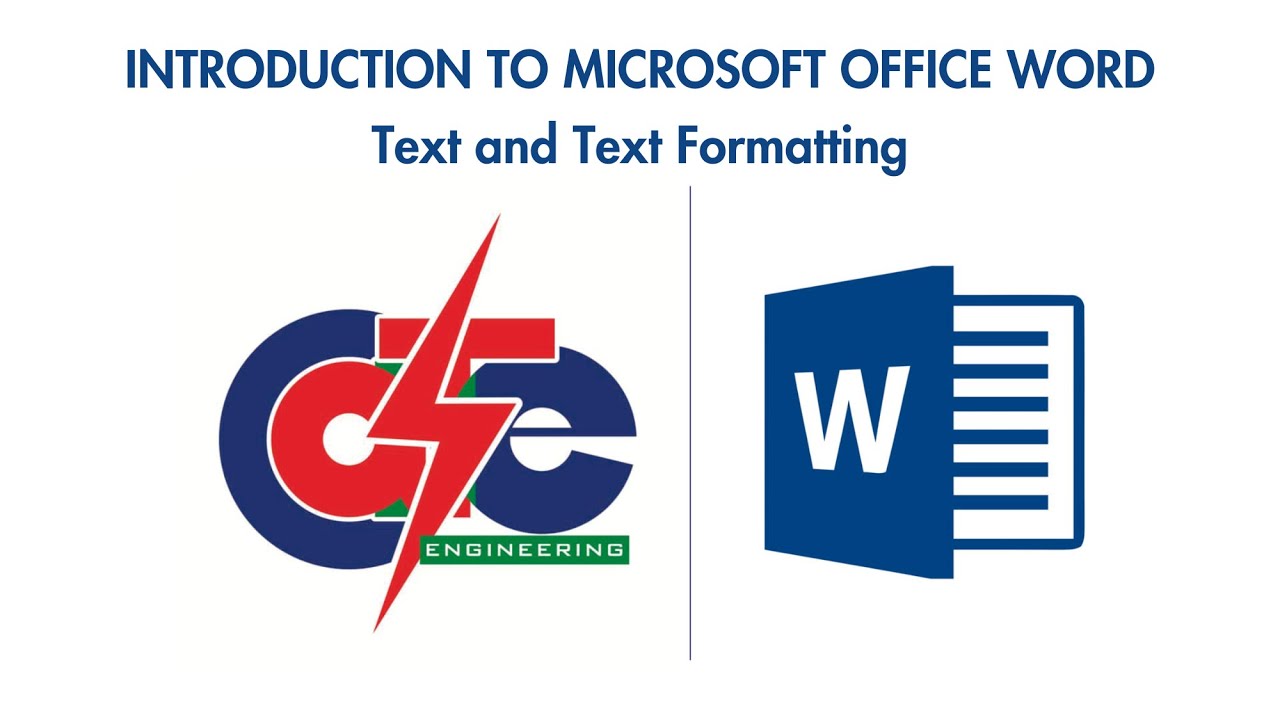 Introduction to Microsoft Office Word - Text and Text Formatting - YouTube