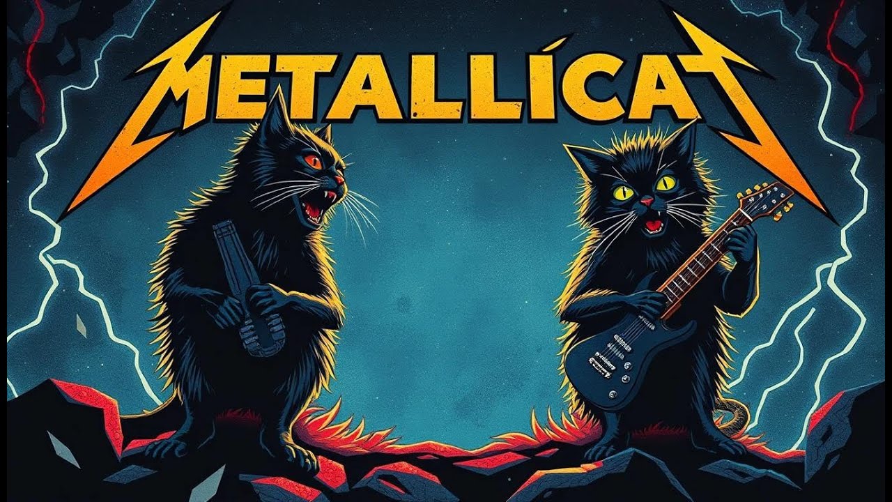 When Cats Cover Metallica Battery | Feline Band Jam Session - YouTube