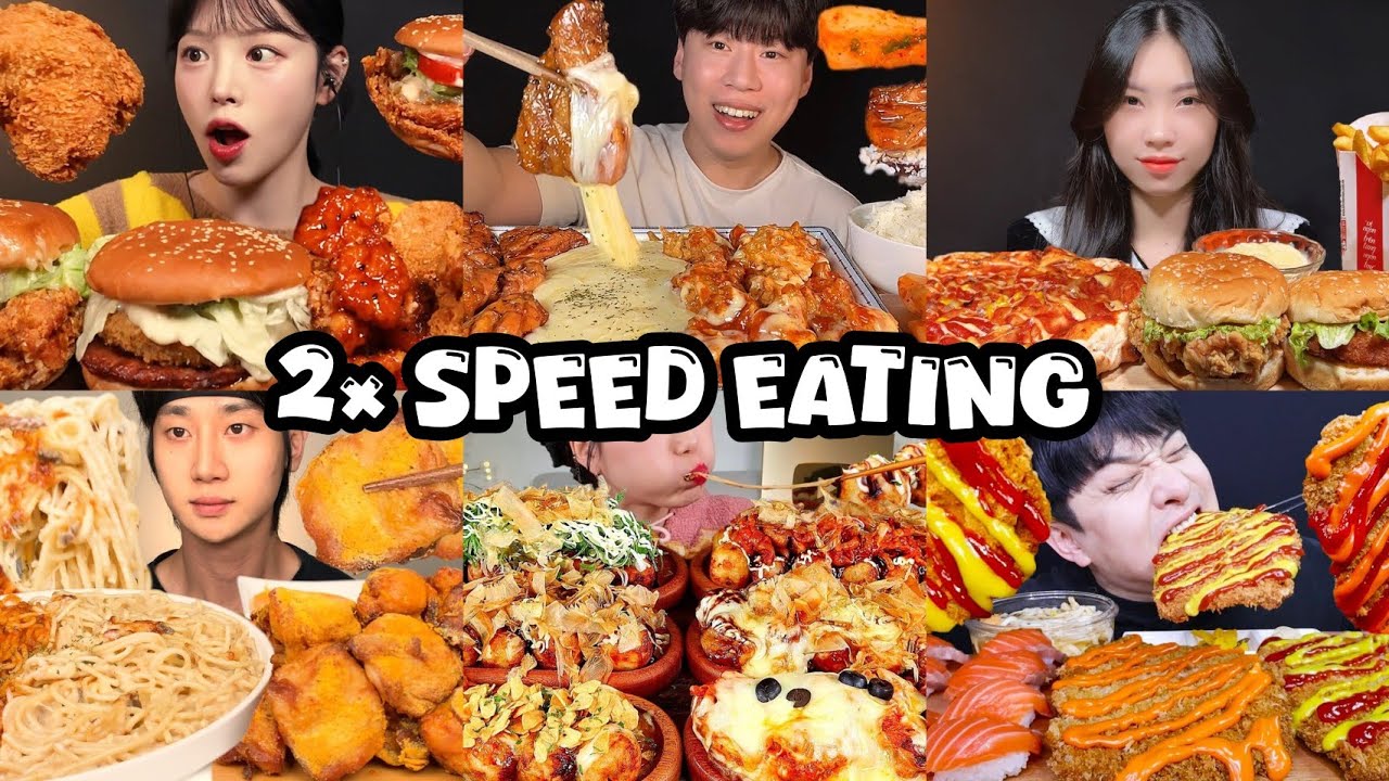2× SPEED EATING SOUND | BEST KOREAN COMPILATION | ASMR MUKBANG | SPEED ...