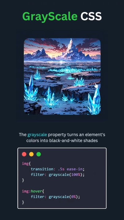 Grayscale CSS #css #webdesign - YouTube