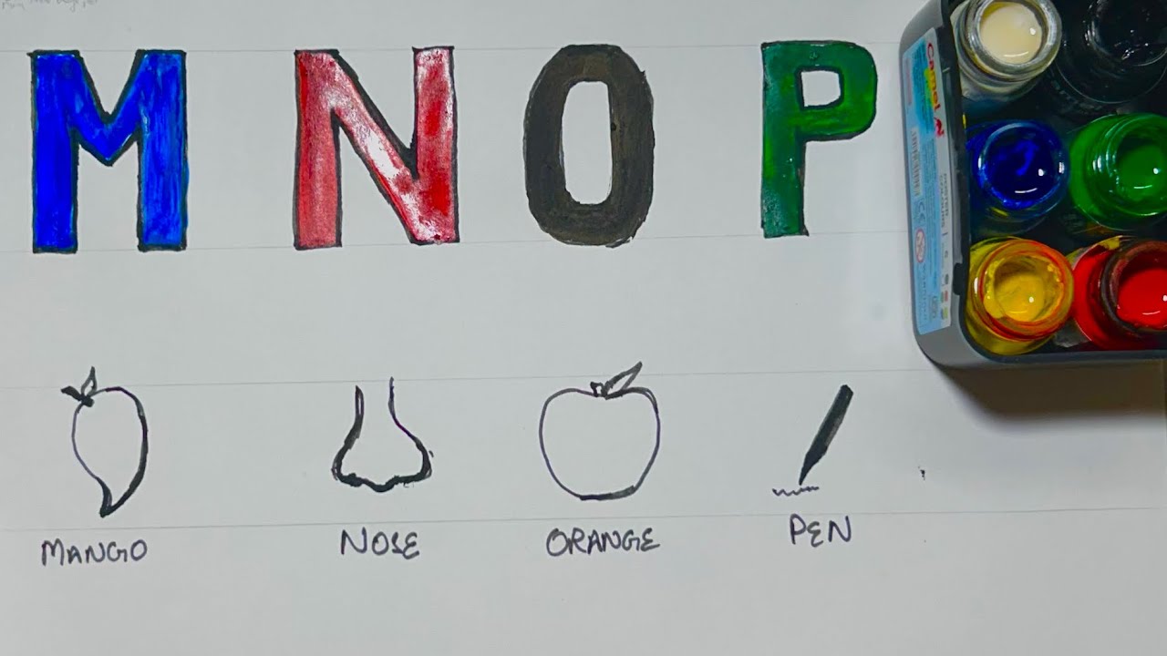 Learn ABC |PART-4|Easy alphabet drawing, painting & coloring for Kids ...