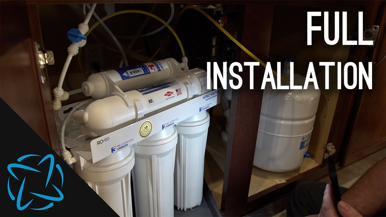 Installing a Reverse Osmosis Drinking Water System - YouTube