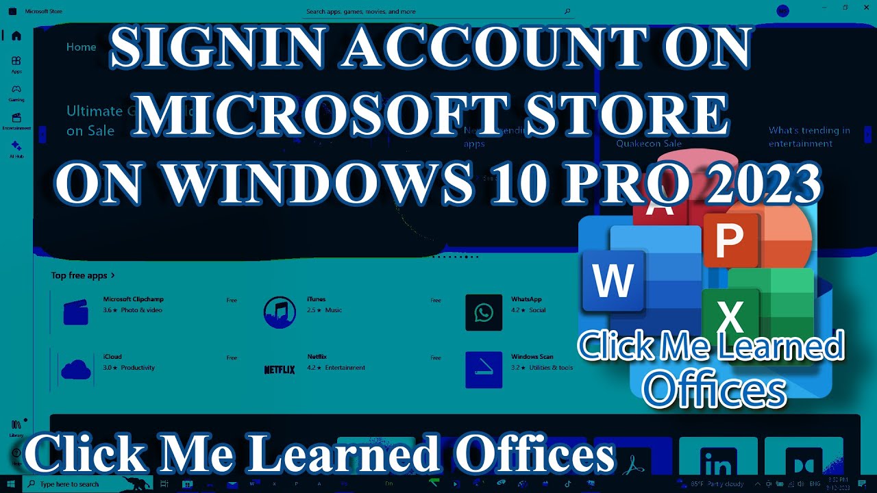 #08-Sign In Account on Microsoft Store on Windows 10 Pro 2023 ...