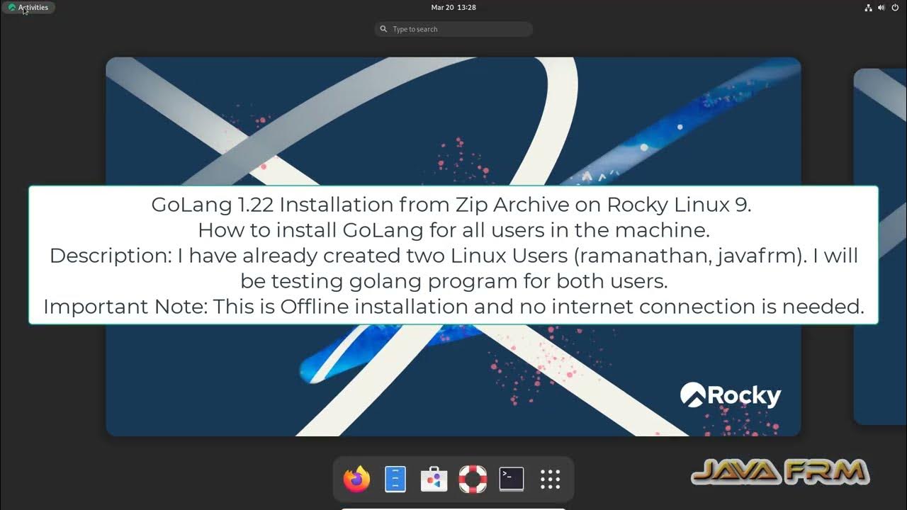 How to install golang 1.22 on Rocky Linux 9 from zip archive - GO 1.22 installation - YouTube