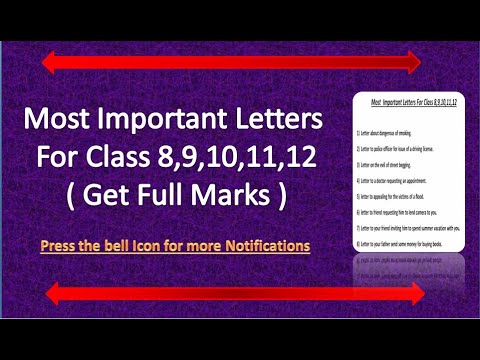 Most Important letters for class 8 to 12 | How to write letters | to ...