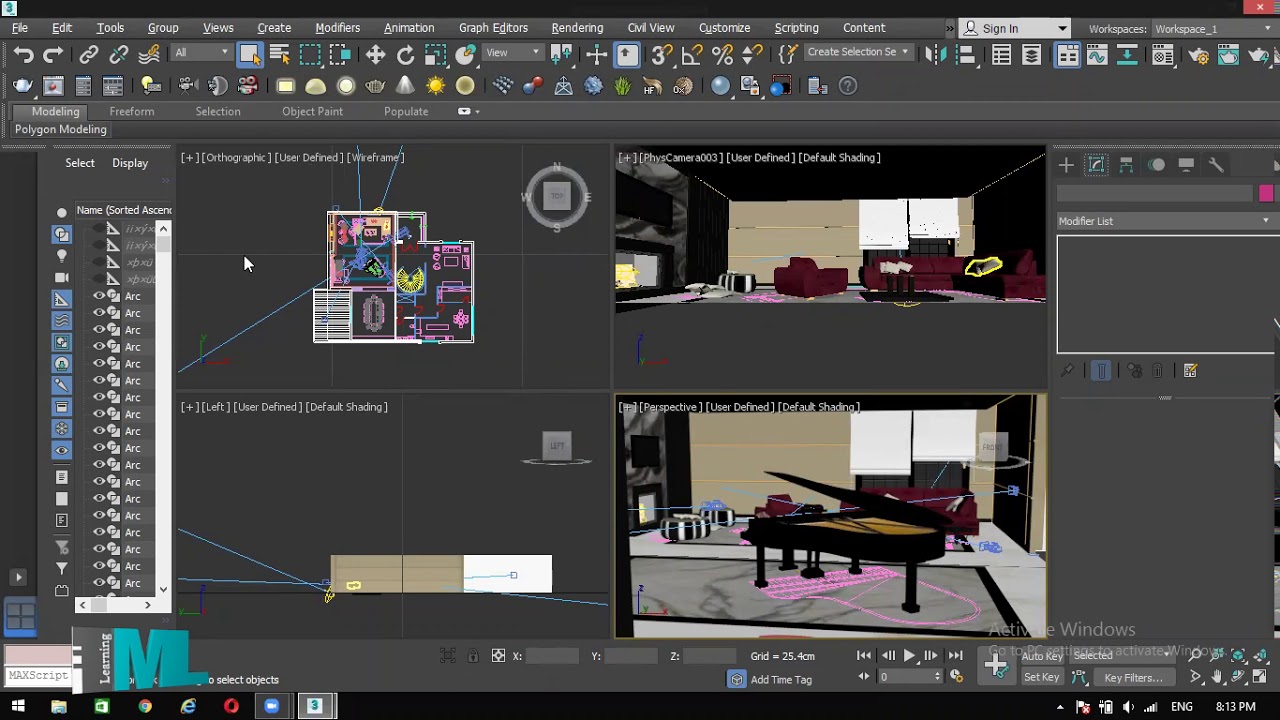 Import autocad file on 3d max - YouTube