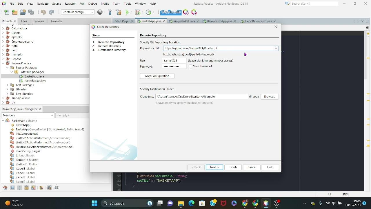 Conexion entre Netbeans y Github - YouTube