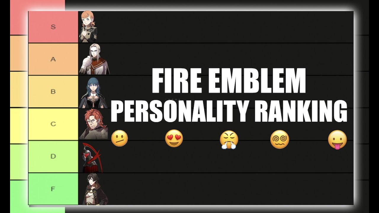 ~Fire Emblem Three Houses Personality Tier List-Kevlin Korner #4~ - YouTube