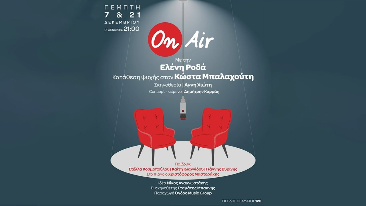 On Air...LIVE 7 & 21 Δεκεμβρίου στη μουσική σκηνή Σφίγγα - YouTube