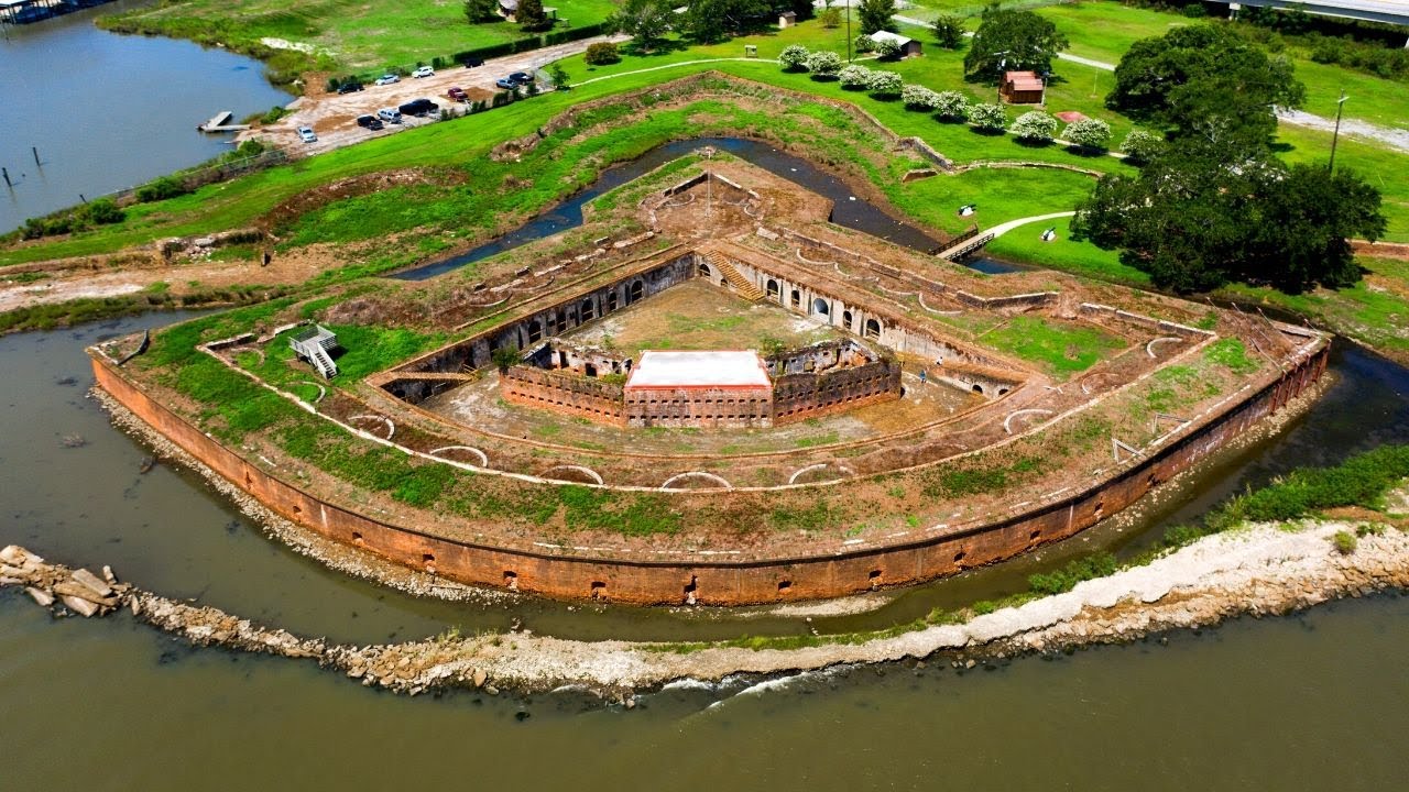 4 Civil War Forts in Louisiana (Aerial Virtual Tour) - YouTube