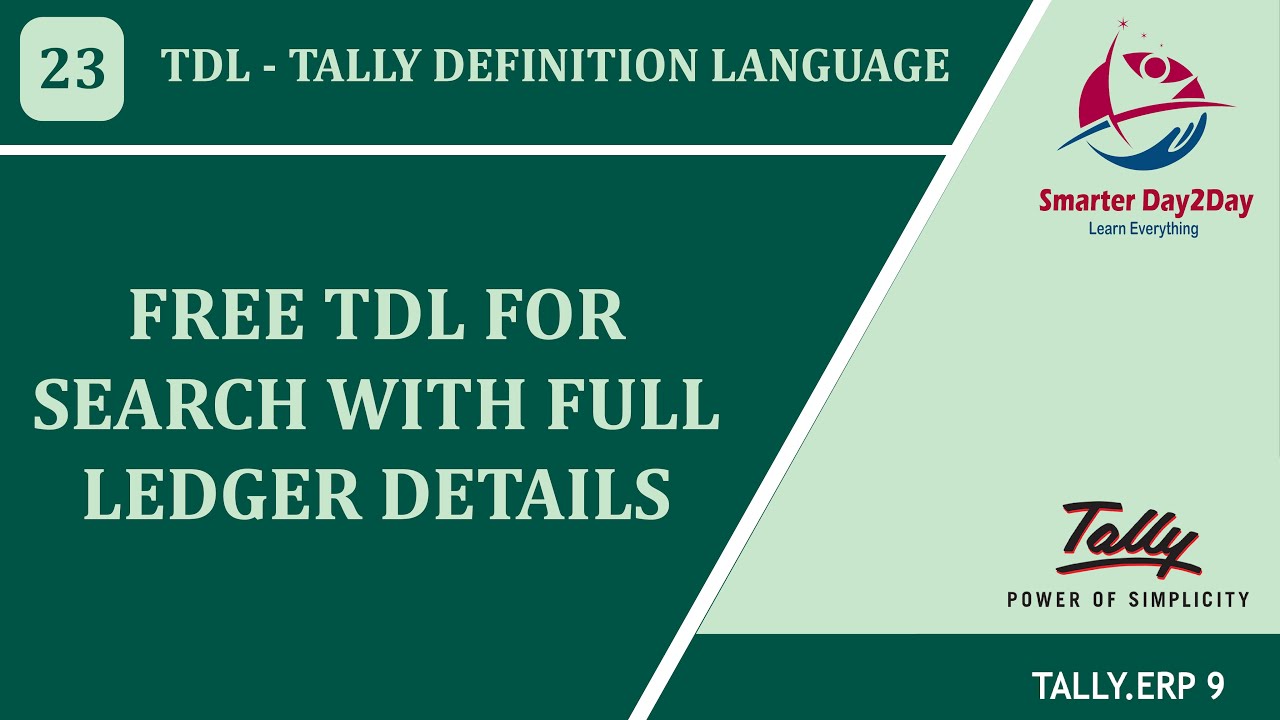 FREE TDL FOR SEARCH WITH FULL LEDGER DETAILS | SEARCH BY MOBILE NUMBER ...