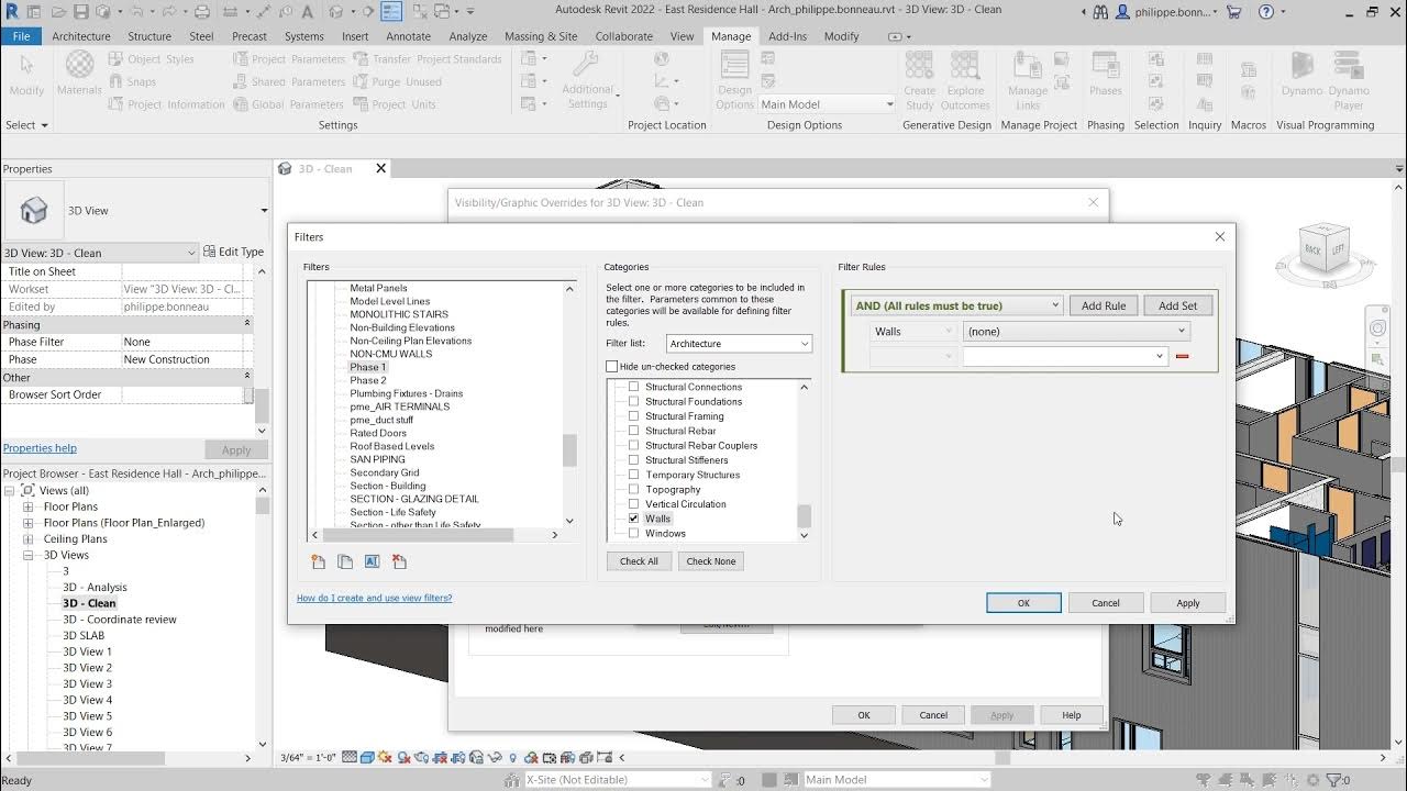 Revit 2022: Phase Parameters in View Filters - YouTube