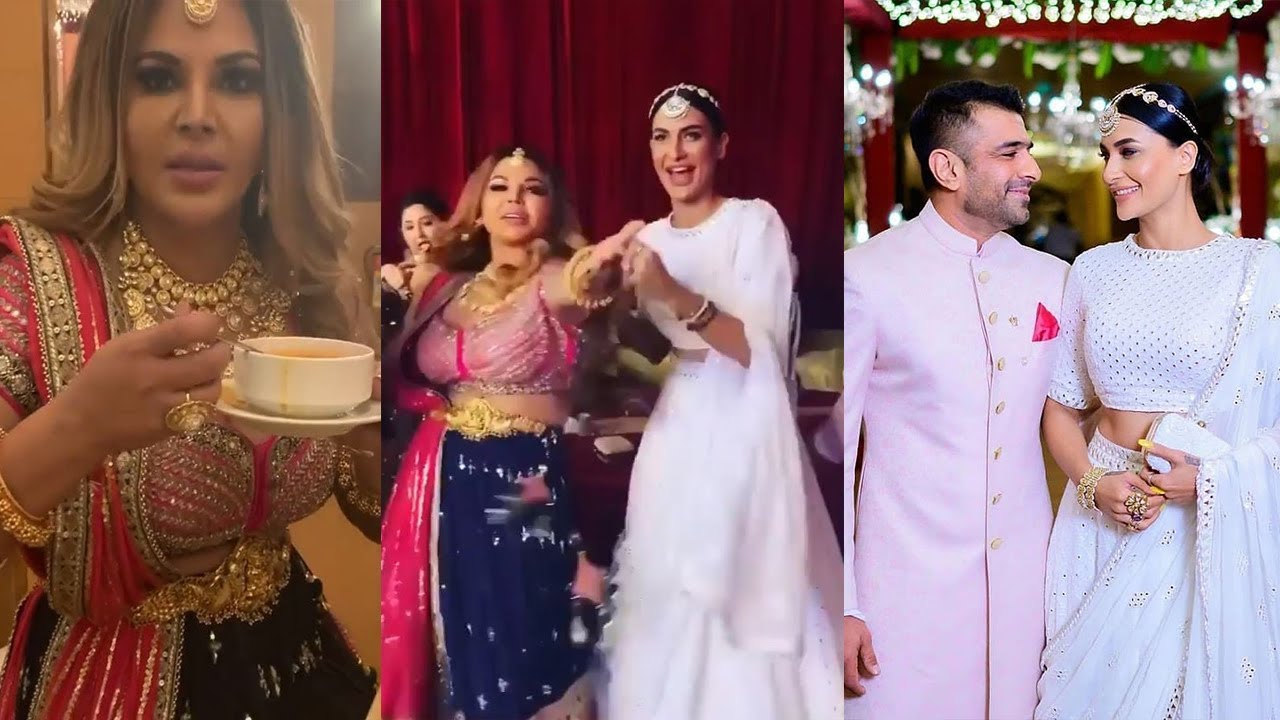Rakhi Sawant, Pavitra Punia,Eijaz Khan's Crazy Dance at Rahul Viadya ...