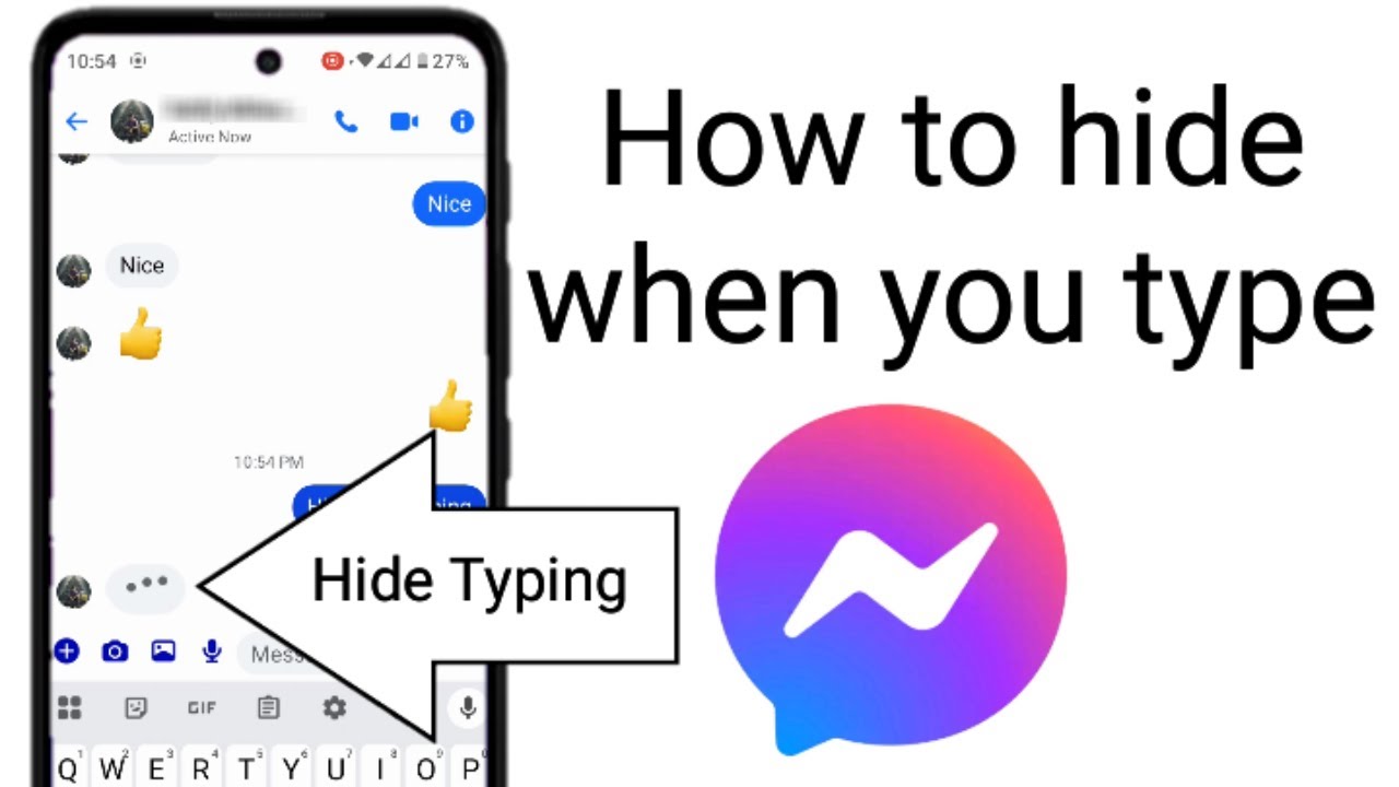 how to hide when typing in messenger - YouTube
