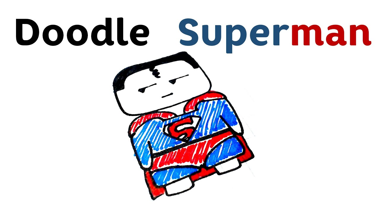 Easy Doodle - Superman - Step by Step Draw - YouTube