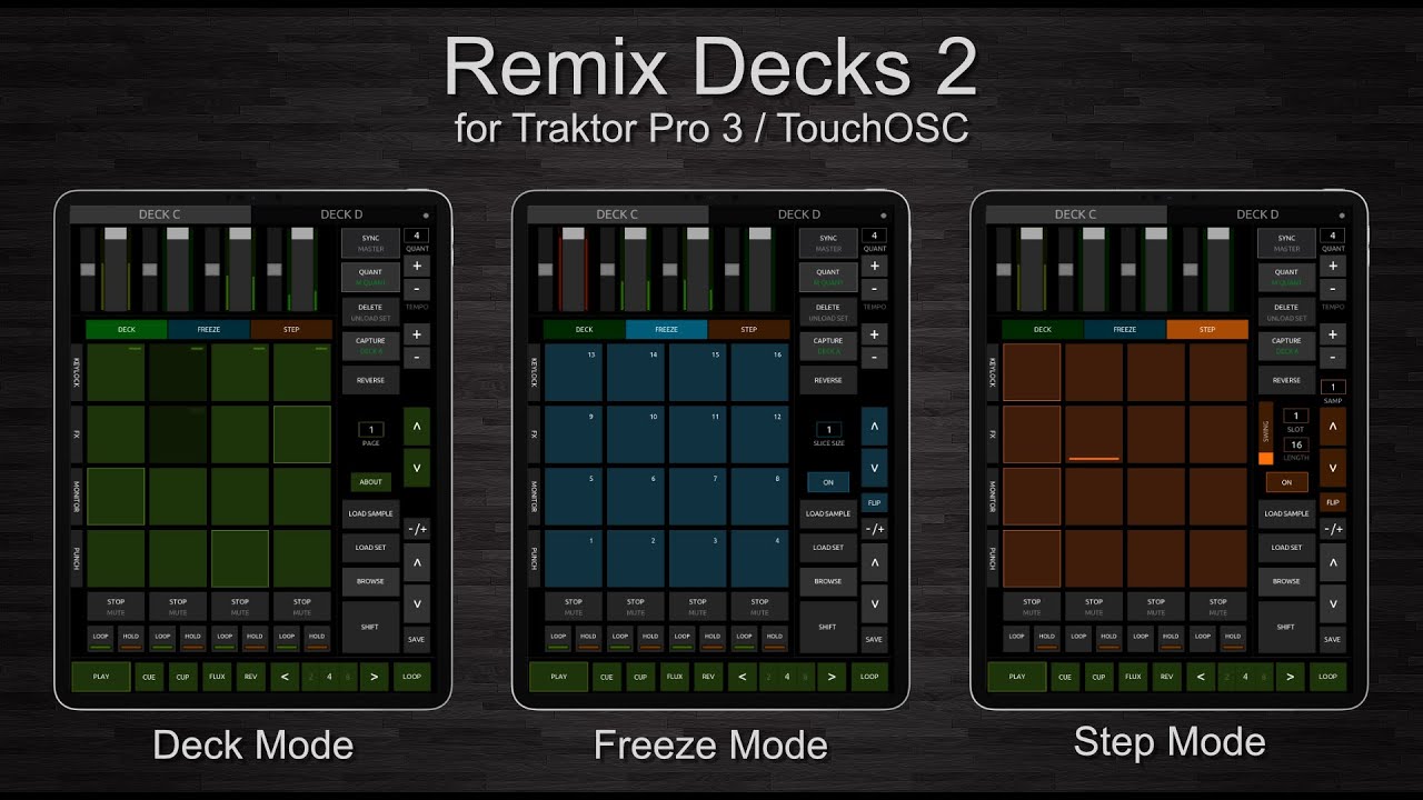 Remix Decks 2 - Controller for TouchOSC and Traktor Pro 3 & 4 - YouTube