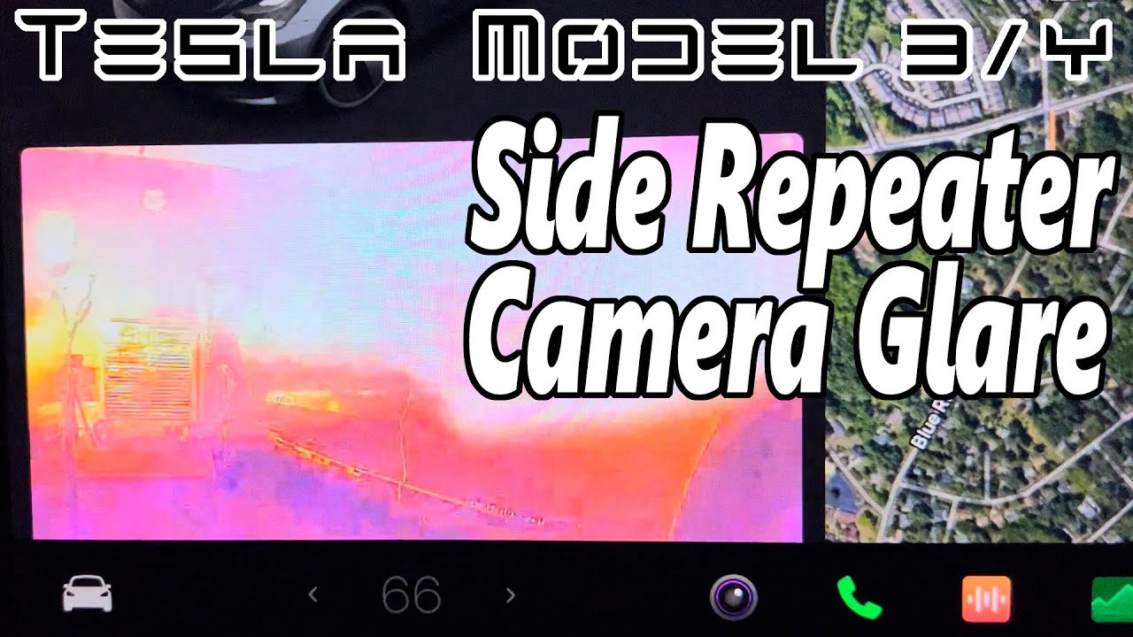 Tesla Model 3 - Side Repeater Camera Glare - YouTube
