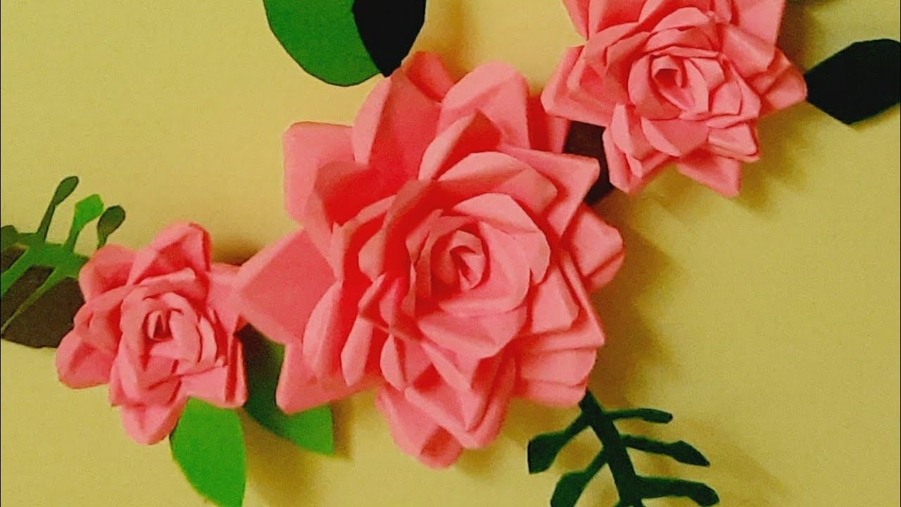 How to make rose flower? DIY flowers | art and craft| janhavi creations ...