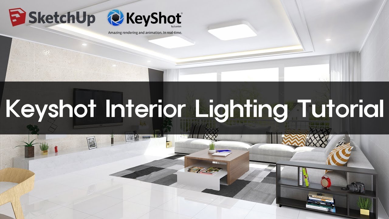 Keyshot interior lighting tutorial (키샷인테리어 라이팅) - YouTube