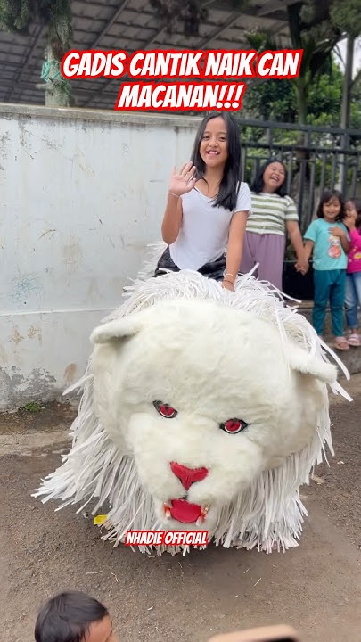 Gadis Cantik Naik Can Macanan!!! Gemes Banget!!! - YouTube