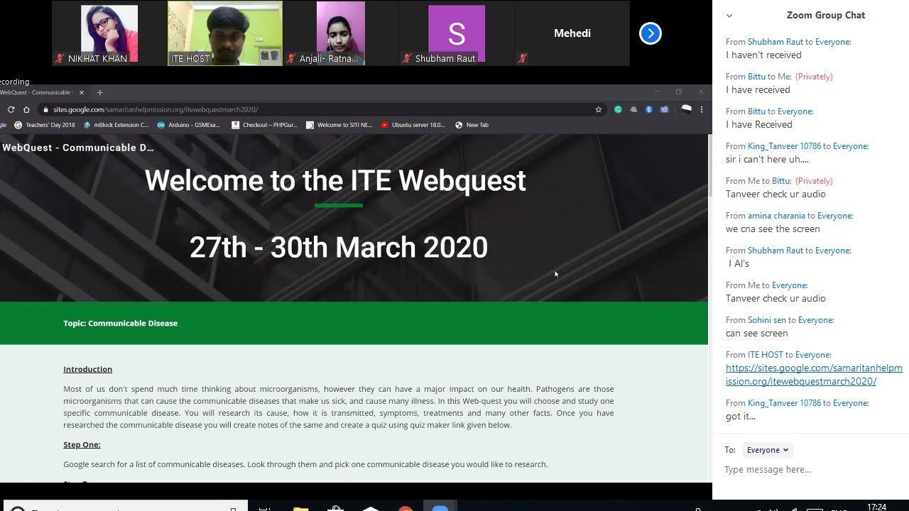 LeaP WebQuest on Communicable Disease a Glimpse of 27th to 30th March ...