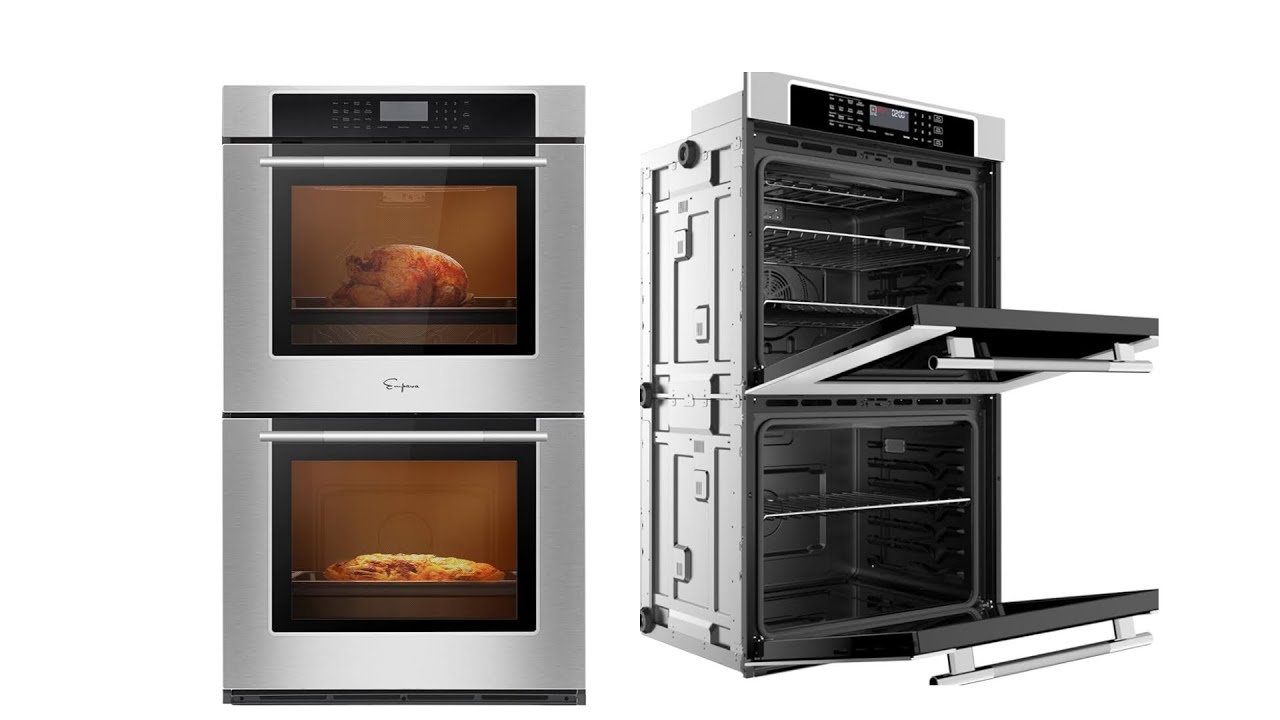Empava 30 Electric Double Wall Oven Air Fryer Combo Convection, 10 ...