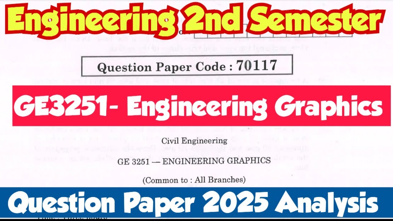 Ge3251|Question paper|Engineering graphics|Important Questions|with ...