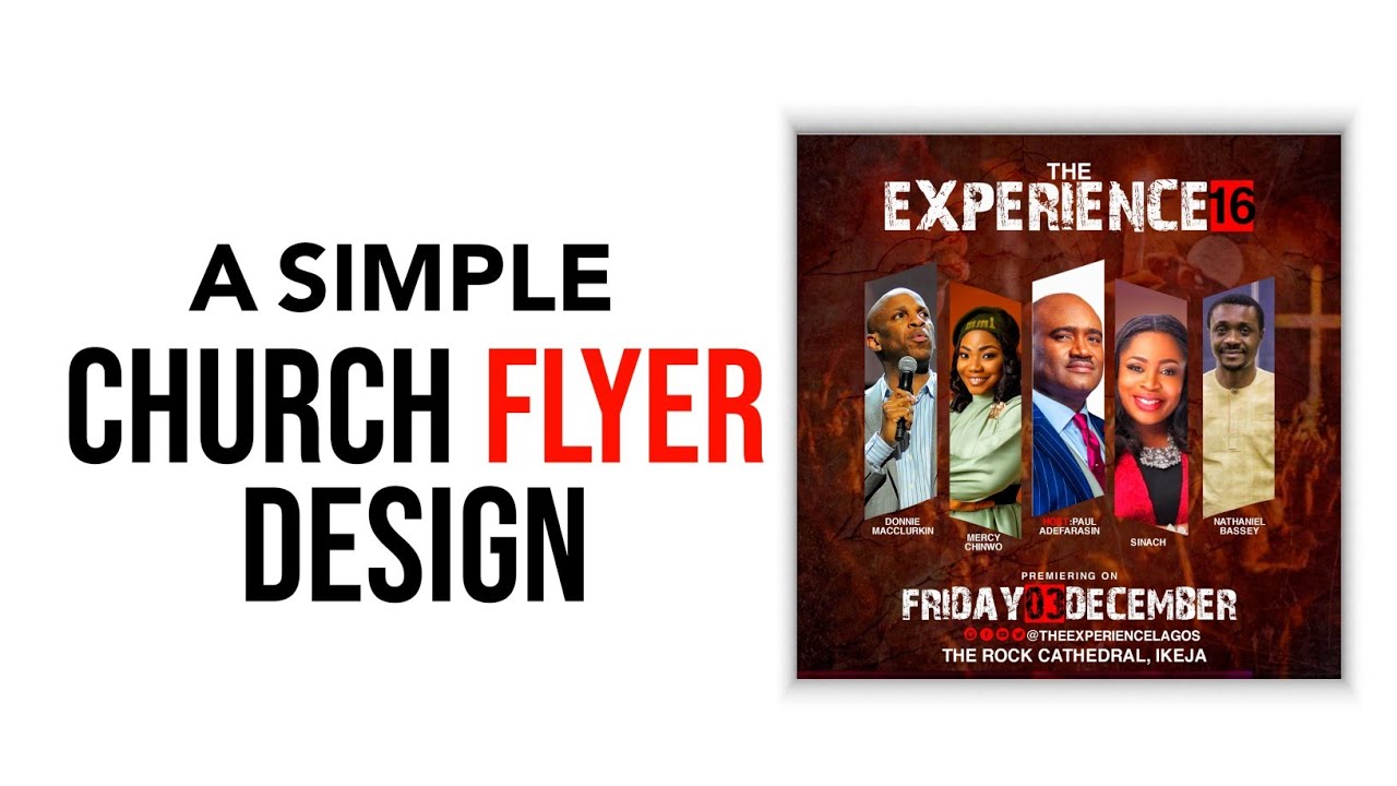 A simple Church Flyer Design - YouTube
