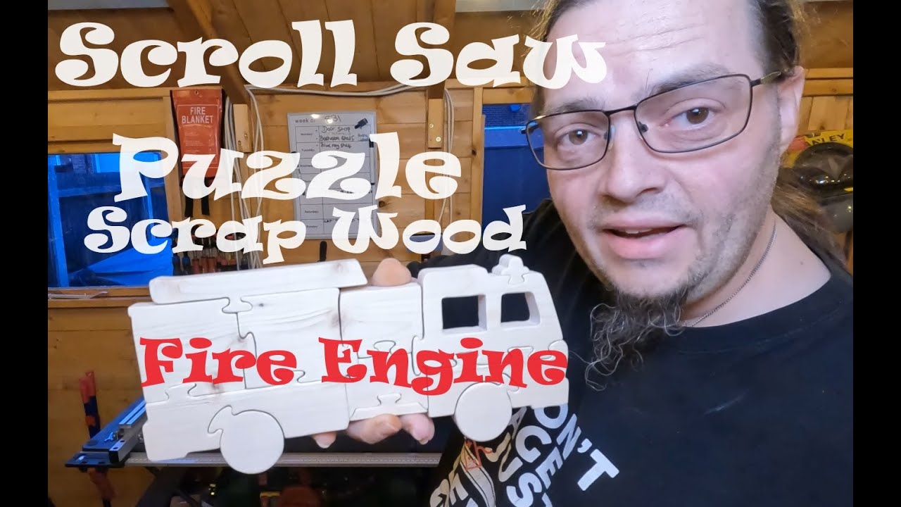 Scrap Wood Scroll Saw Fire Engine Puzzle - YouTube