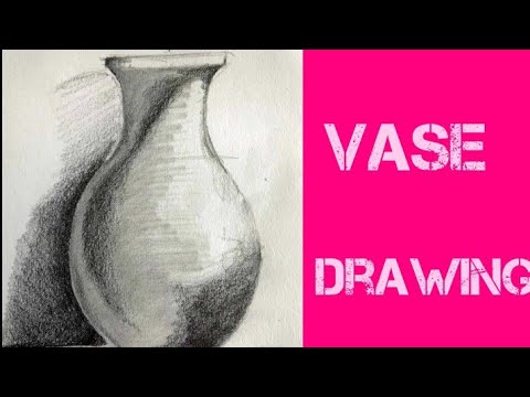 How to draw a vase (easy) with shadow (Step by Step) - YouTube