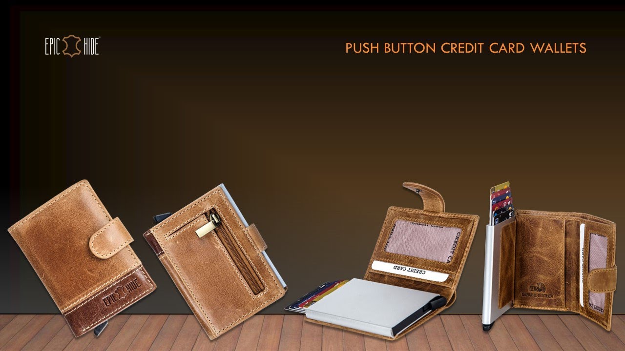 CUSTOMISED REAL LEATHER PUSH BUTTON CREDIT CARD WALLETS BY M24SPORTS ...