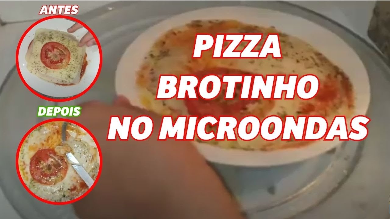 Como Fazer Pizza Brotinho Caseira no Microondas - YouTube